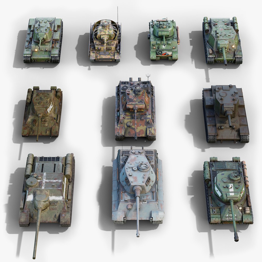 Tank ww2 gameready 3D model - TurboSquid 1670403