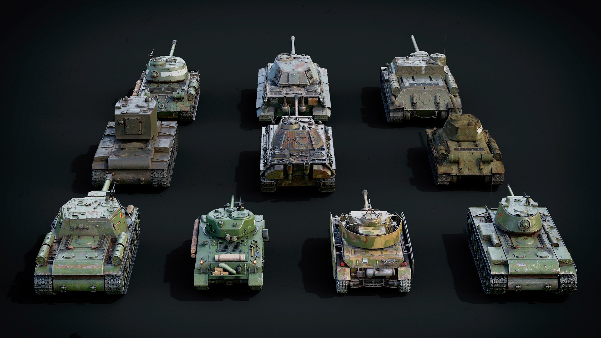 Tank ww2 gameready 3D model - TurboSquid 1670403