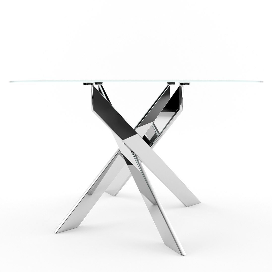 Dusty Dining Table Glass 3d Model