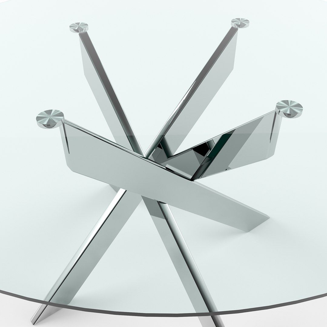 Dusty Dining Table Glass 3d Model