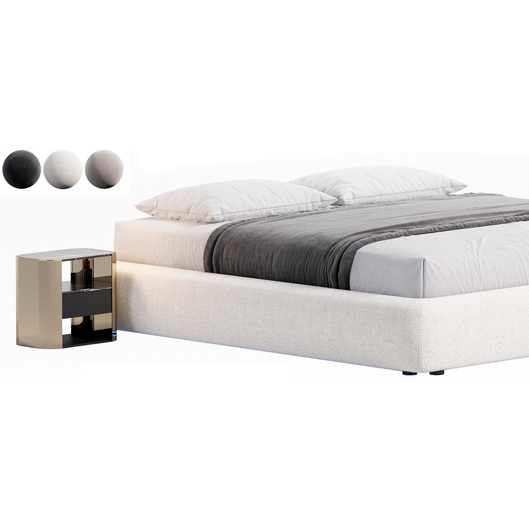 Modular Bed Frame Model - TurboSquid 2417076