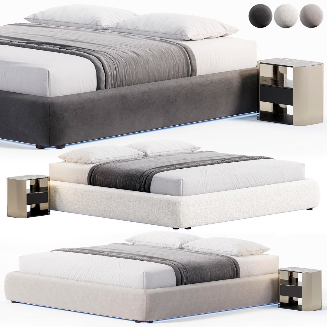 Modular Bed Frame Model - TurboSquid 2417076