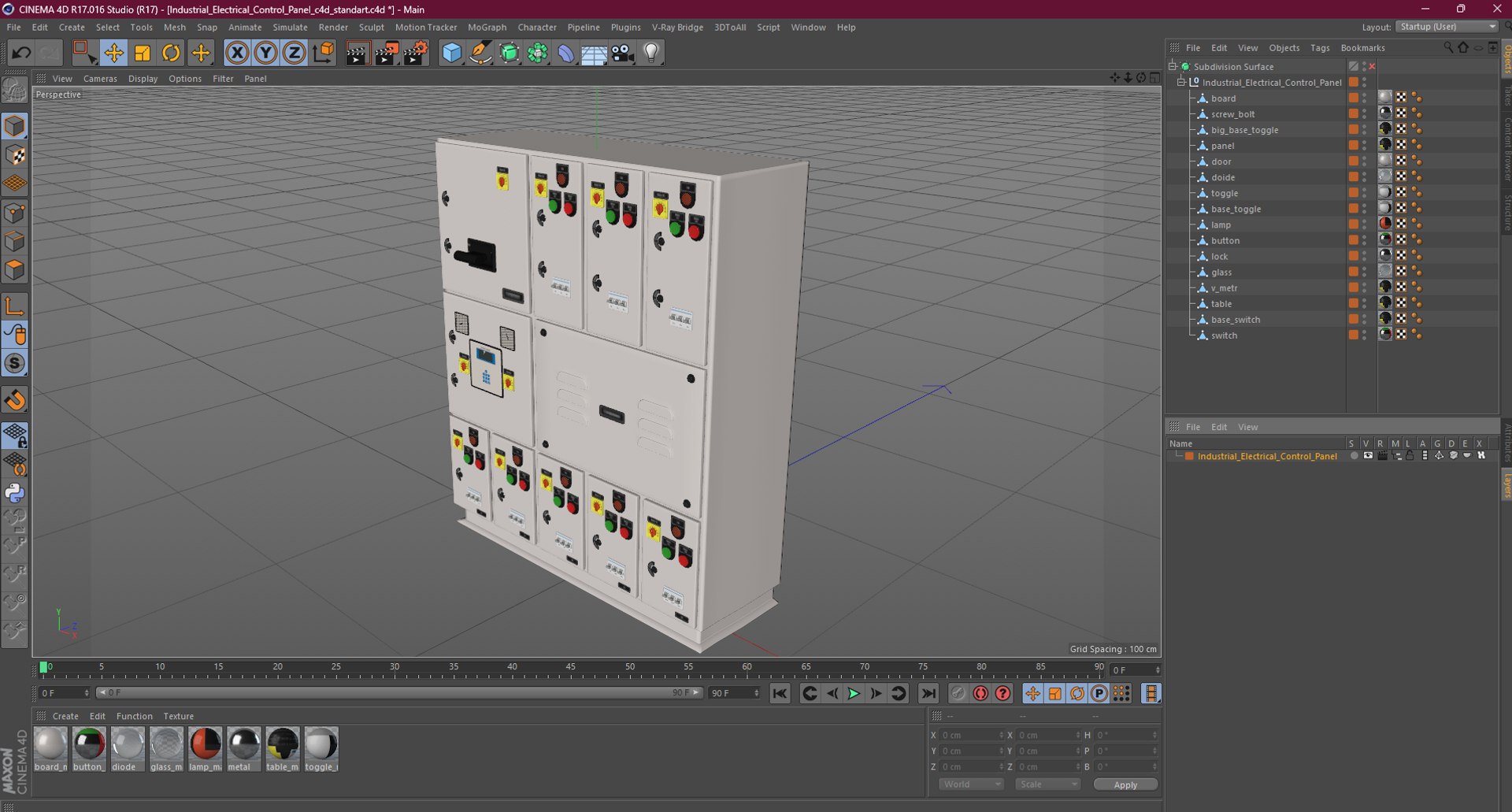 3D Model Industrial Electrical Control Panel - TurboSquid 2244481
