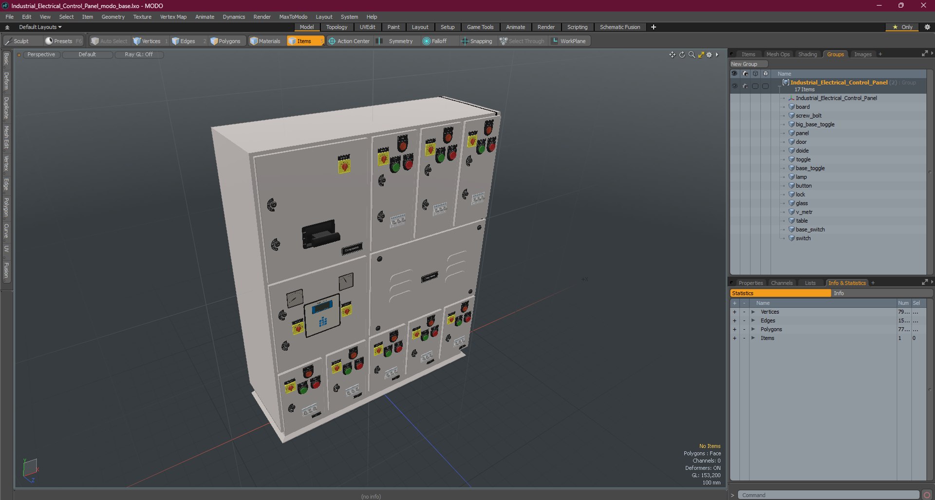3D Model Industrial Electrical Control Panel - TurboSquid 2244481