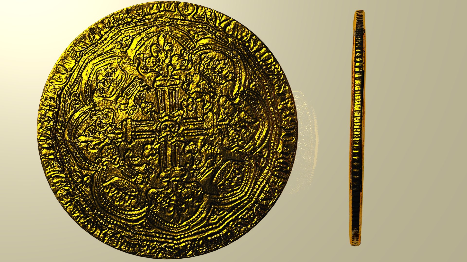 Gold Coin 3d Model