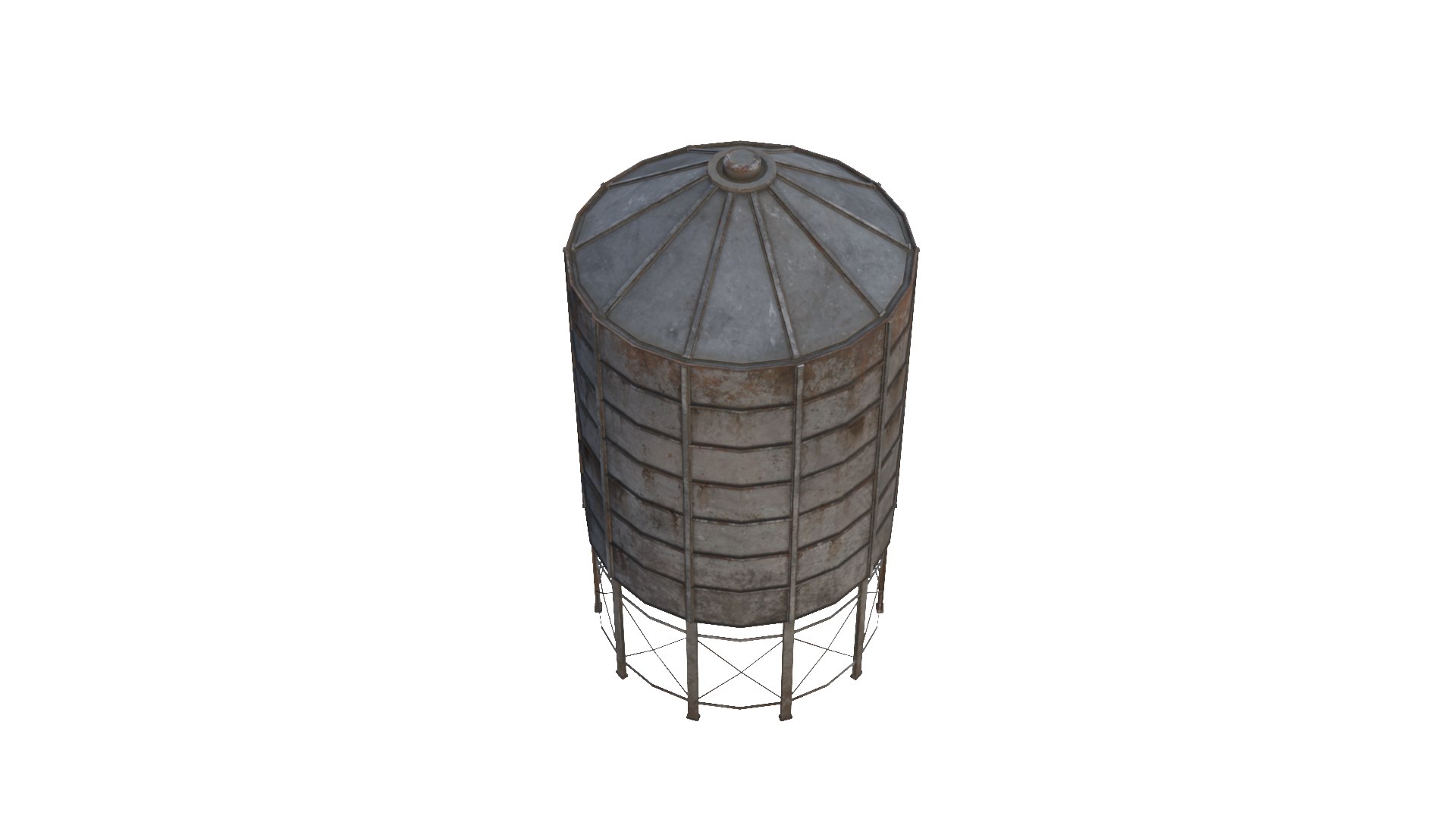 3D Model Farm Silo Low Poly 3D Model - TurboSquid 2336271