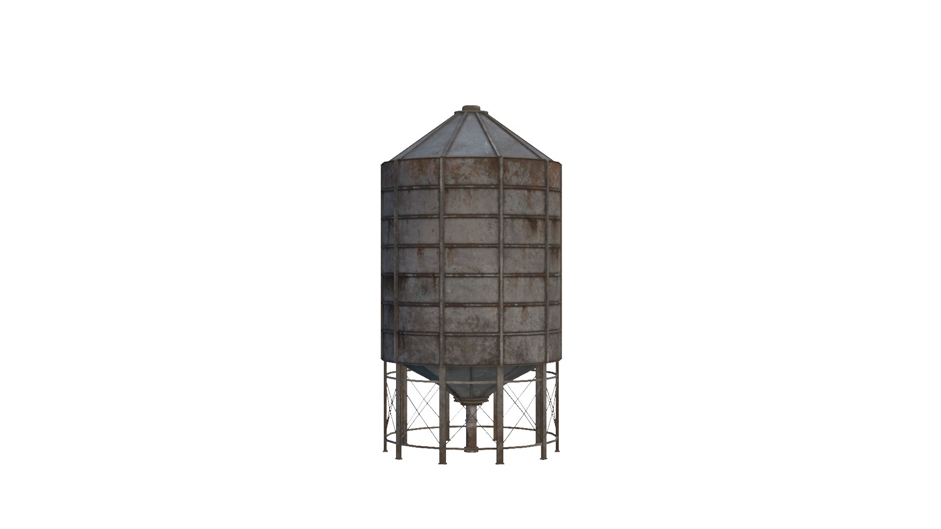 3D Model Farm Silo Low Poly 3D Model - TurboSquid 2336271