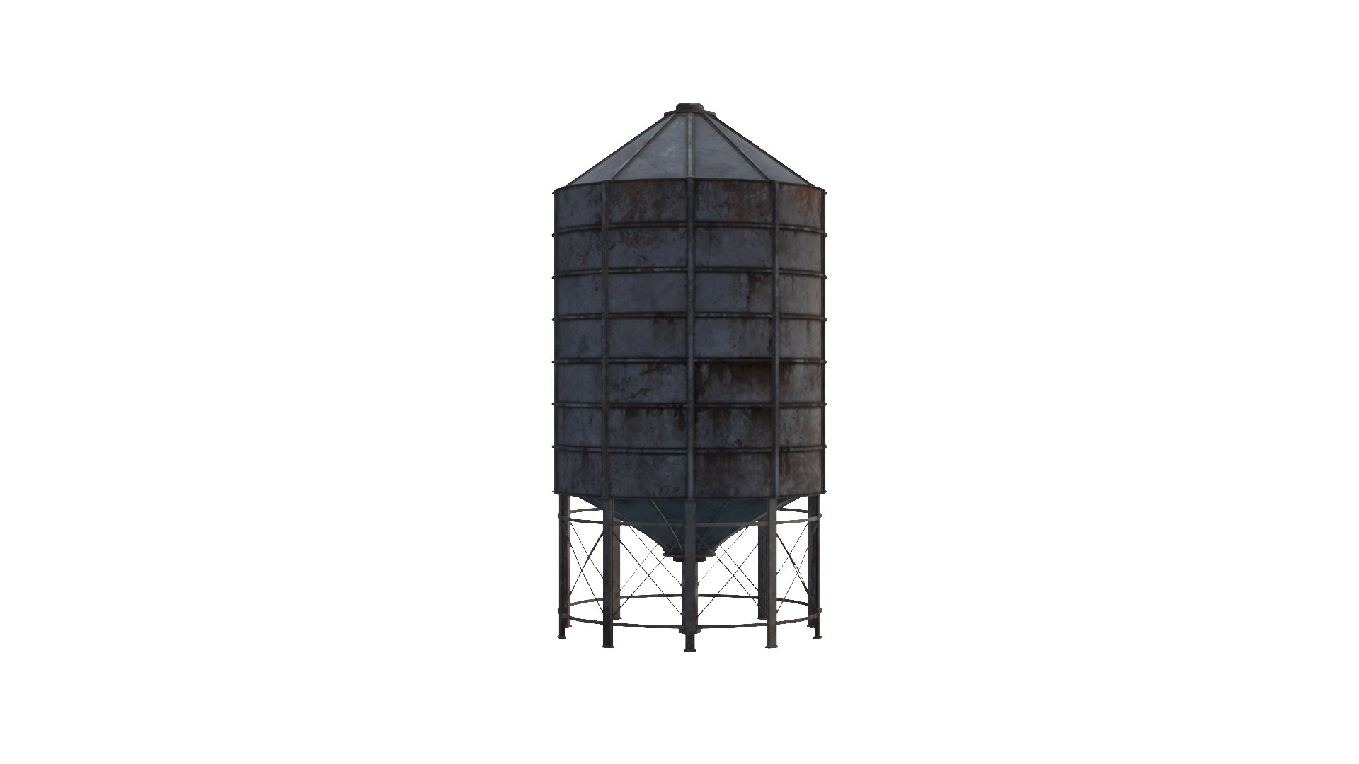 3D Model Farm Silo Low Poly 3D Model - TurboSquid 2336271