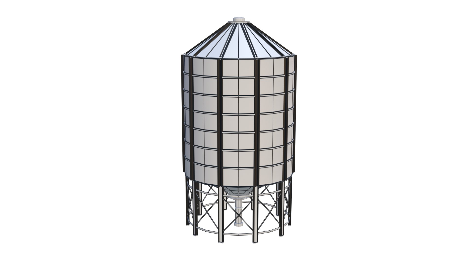 3D Model Farm Silo Low Poly 3D Model - TurboSquid 2336271