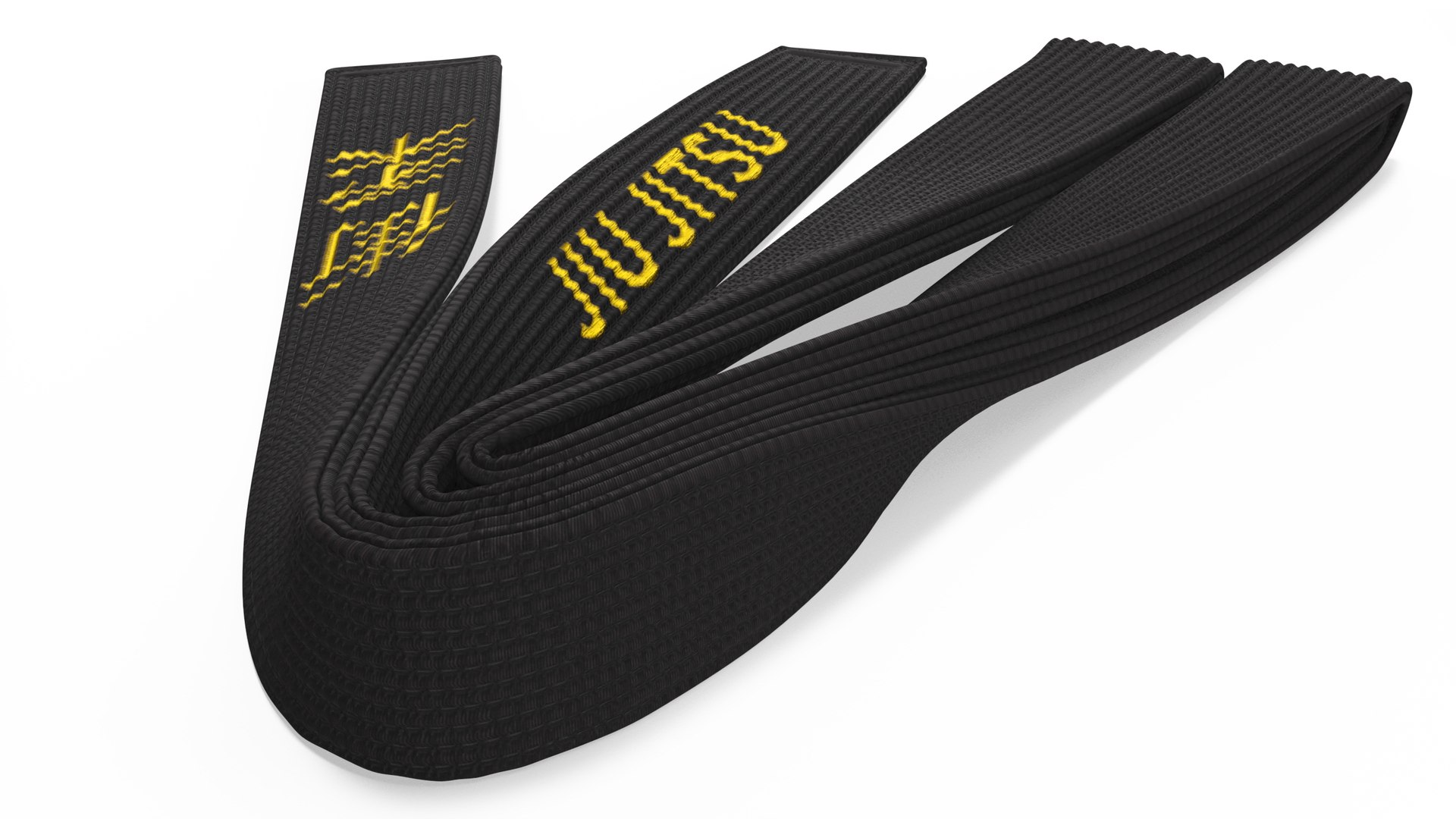3D Jiu Jitsu Black Obi Belt - TurboSquid 2131249