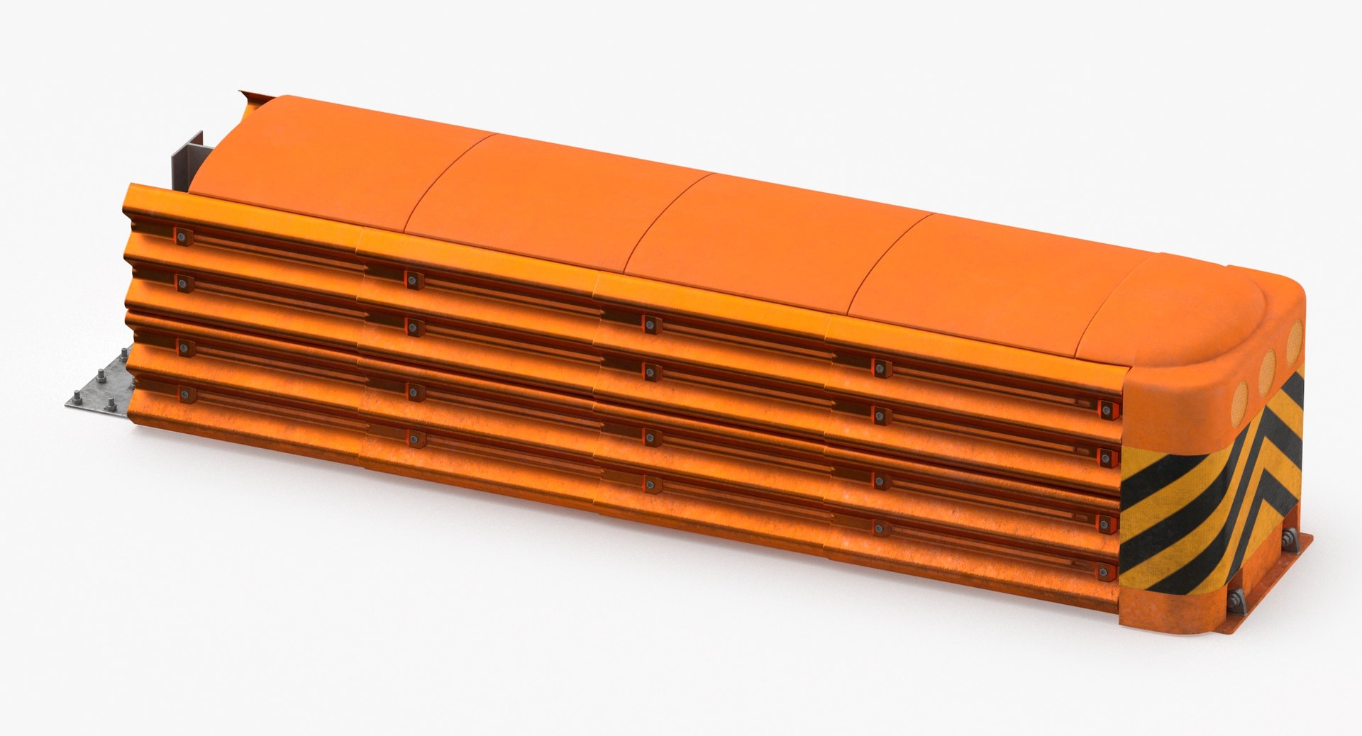 Crash Cushions 2 Clean And Dirty 3D Model - TurboSquid 2023460