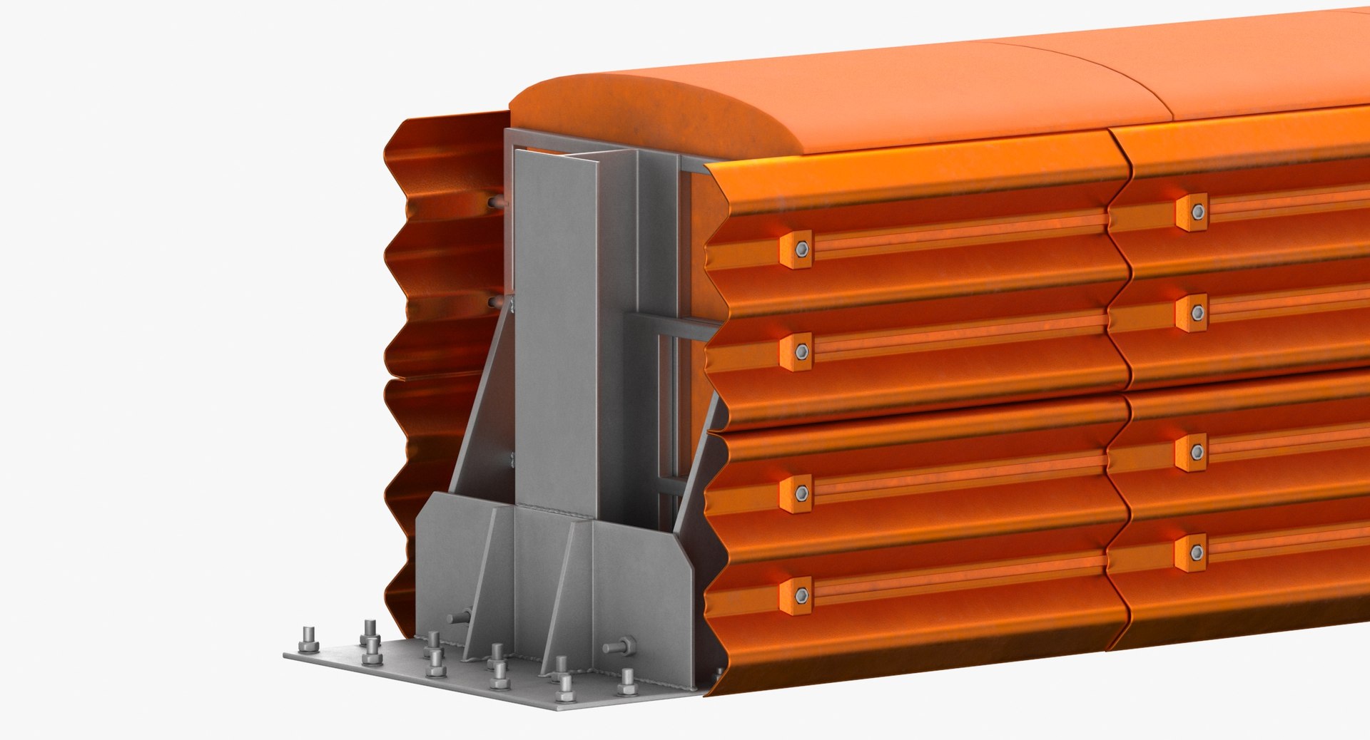 Crash Cushions 2 Clean And Dirty 3D Model - TurboSquid 2023460