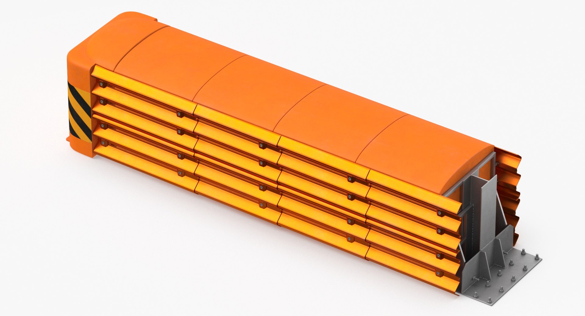 Crash Cushions 2 Clean And Dirty 3D Model - TurboSquid 2023460