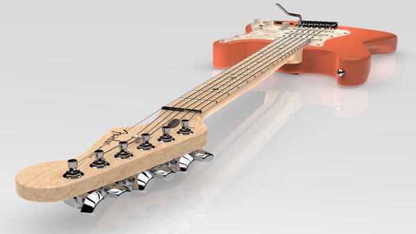 modelo 3d 54 Stratocaster (reedición de los 50 años) - TurboSquid 1566444