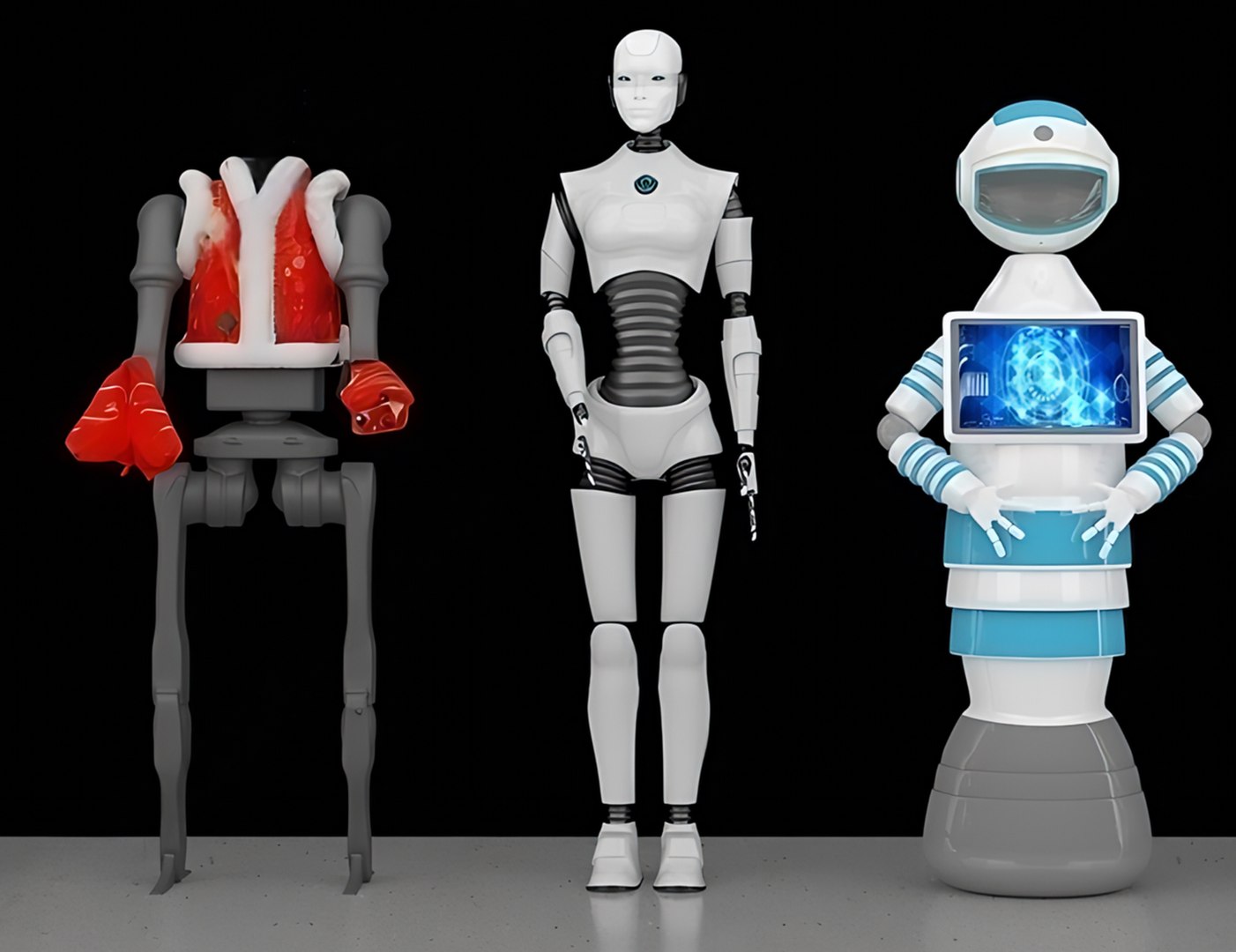 Robots Collection Intelligent Robot Smart Robot Humanoid Robot 3D Model ...