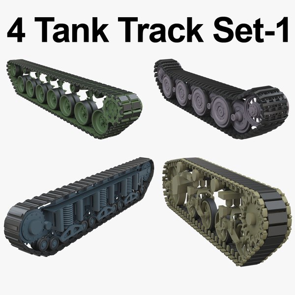 modelo 3d Juego de 4 orugas para tanques 1 - TurboSquid 1510271