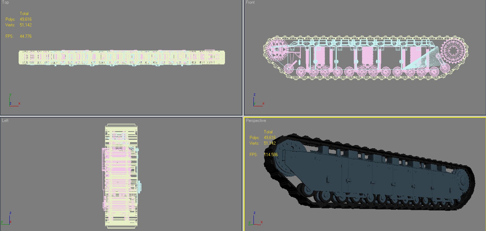 1 Tank Track 3D Model - TurboSquid 1510271