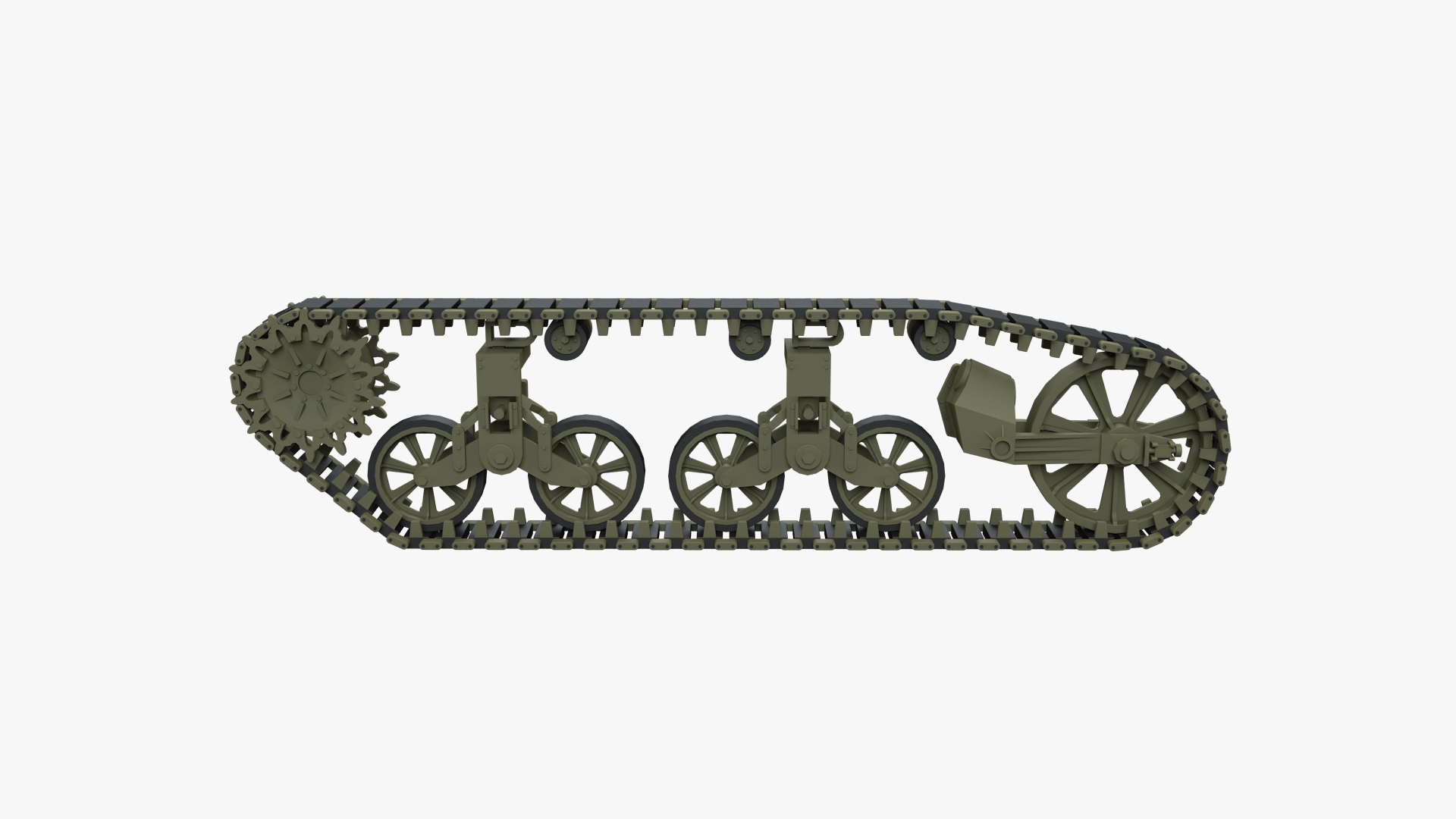 1 Tank Track 3D Model - TurboSquid 1510271