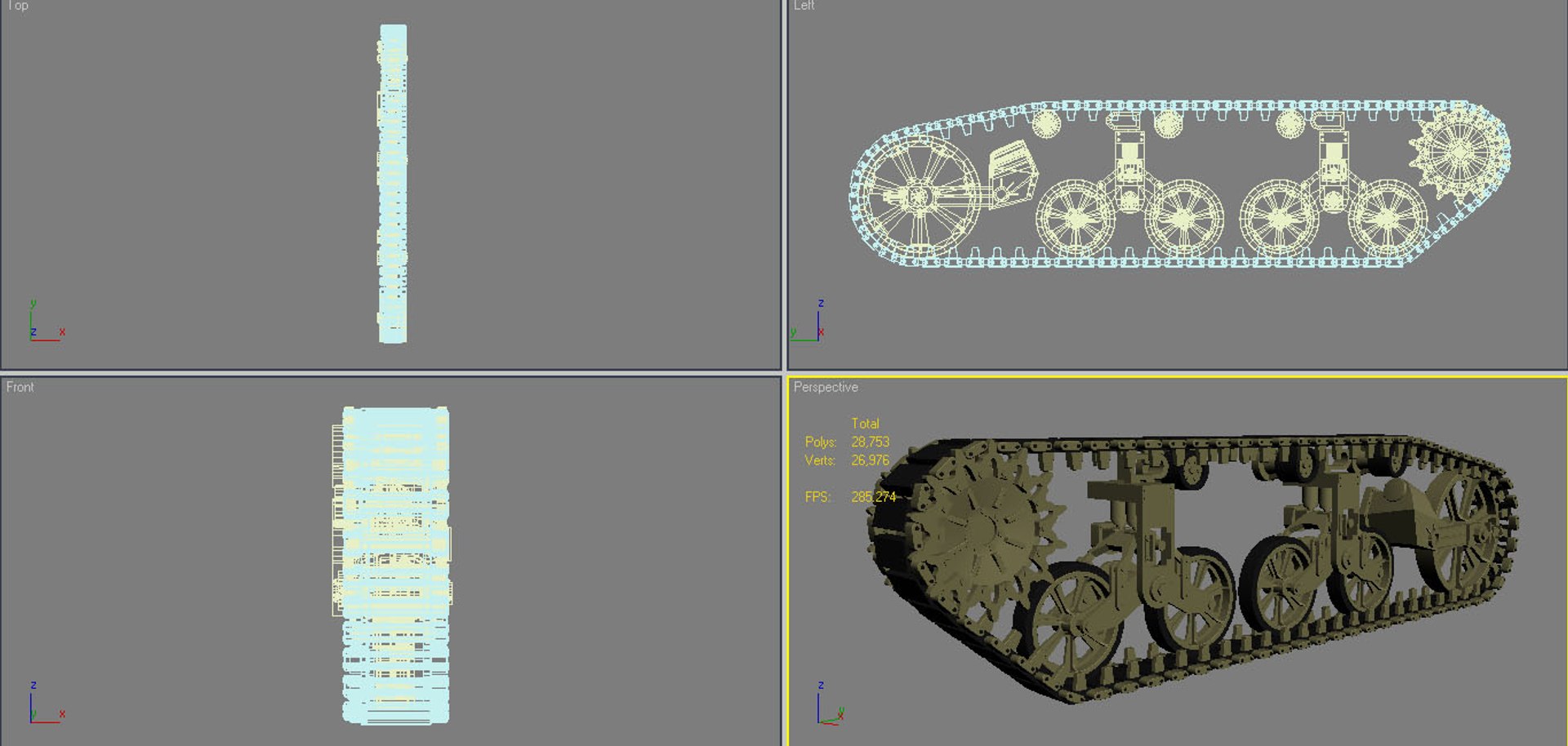 1 Tank Track 3D Model - TurboSquid 1510271