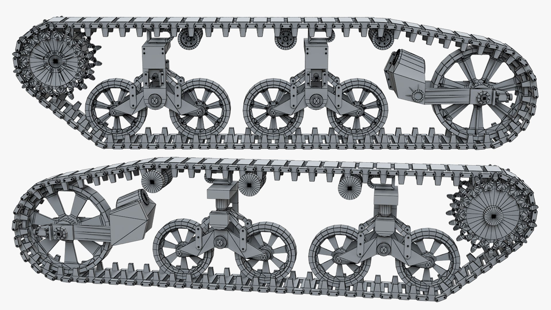 1 Tank Track 3D Model - TurboSquid 1510271