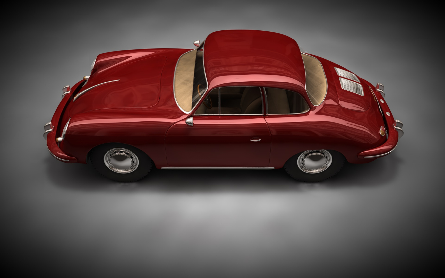 c4d old cupe 356b car