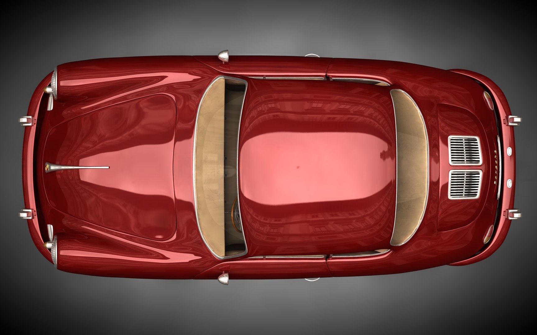 c4d old cupe 356b car