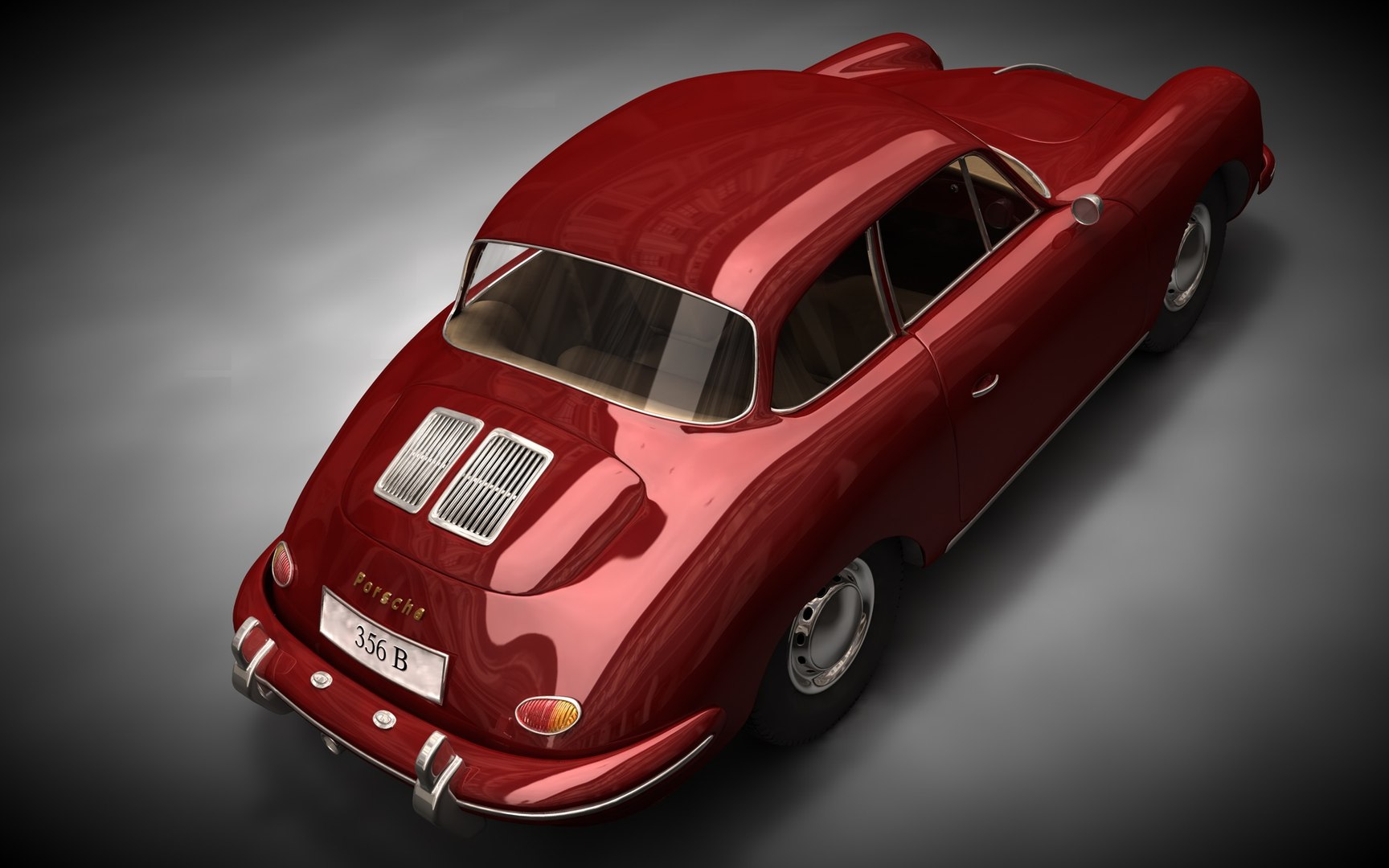 c4d old cupe 356b car