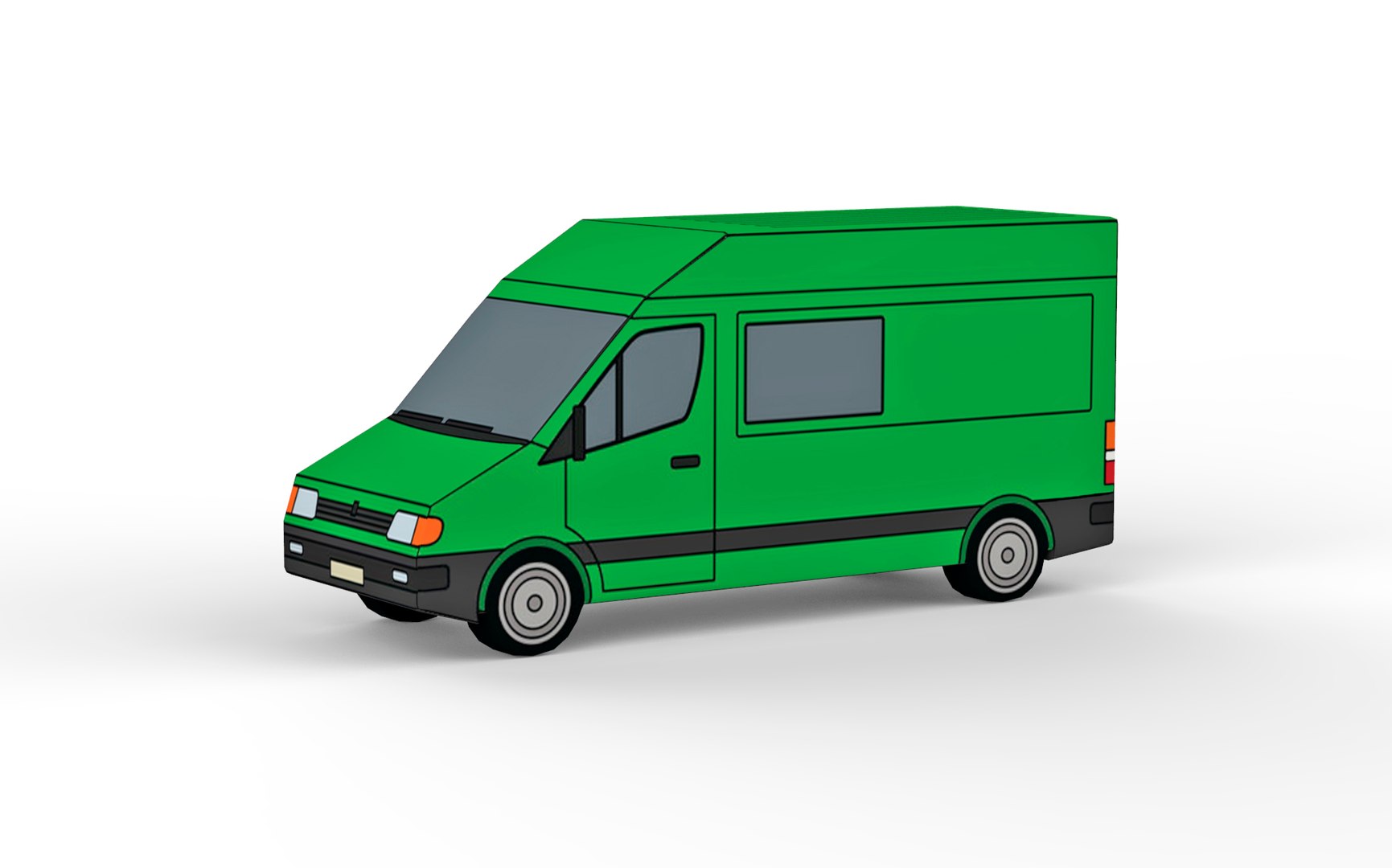 Green Van 3D Model - TurboSquid 1442642