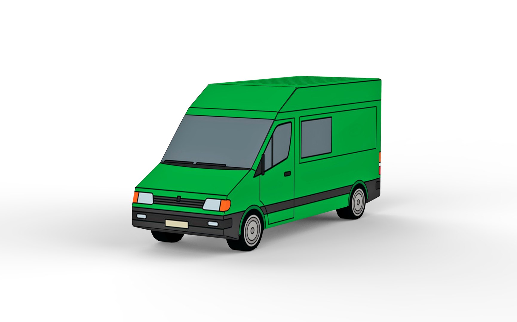 Green Van 3D Model - TurboSquid 1442642