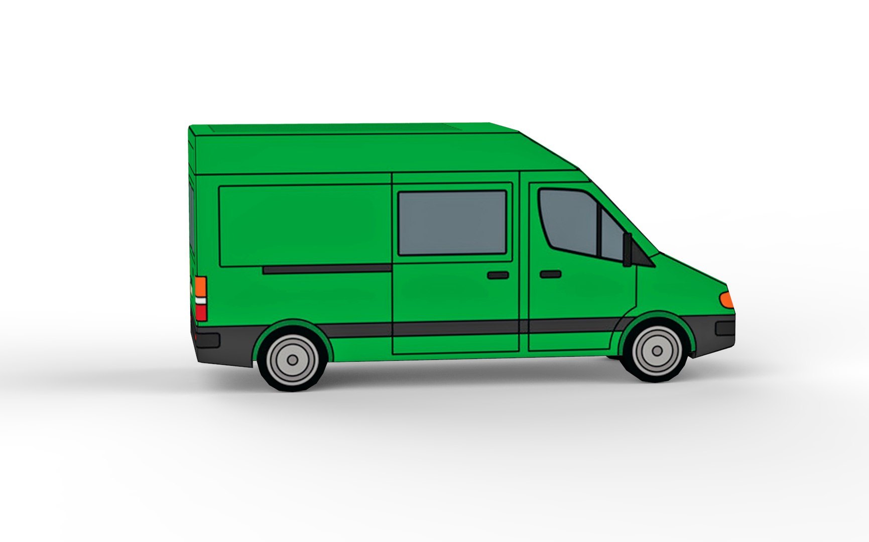Green van 3D model - TurboSquid 1442642