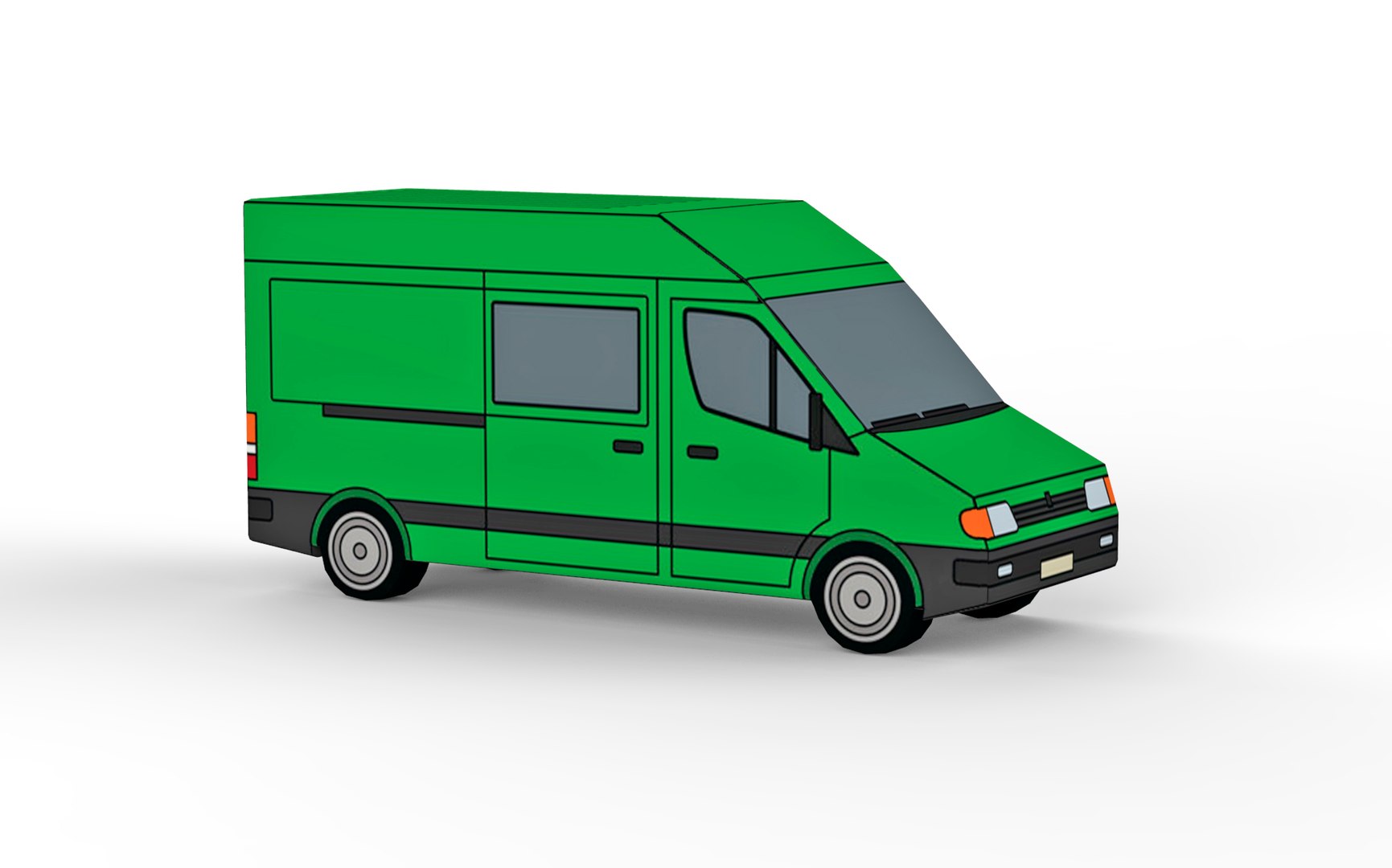 Green Van 3D Model - TurboSquid 1442642