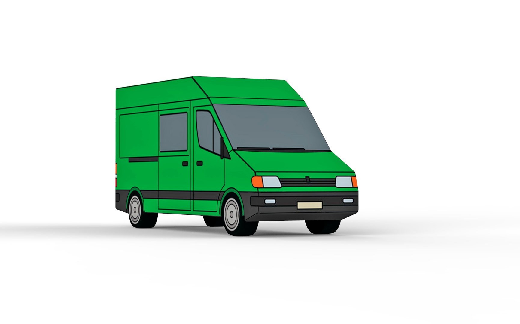 Green Van 3D Model - TurboSquid 1442642