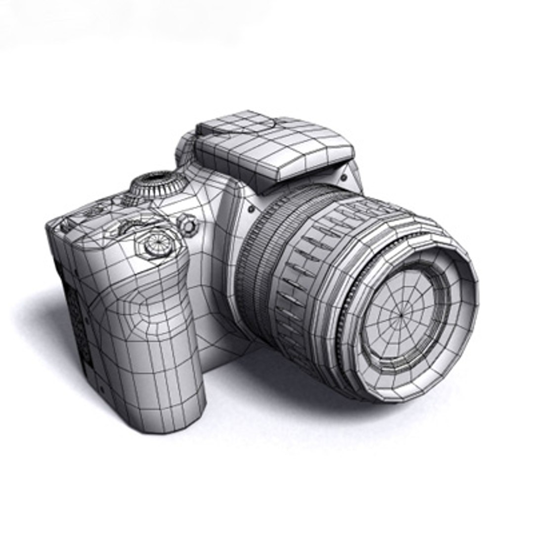 Canon Digital Rebel Camera Lens 3d Max