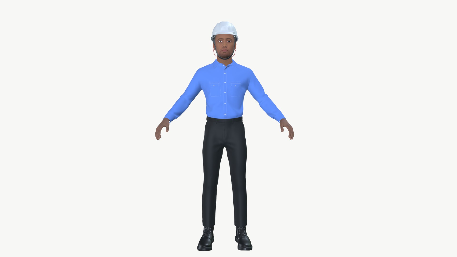 Male Character With PPE 3D Model - TurboSquid 2292456