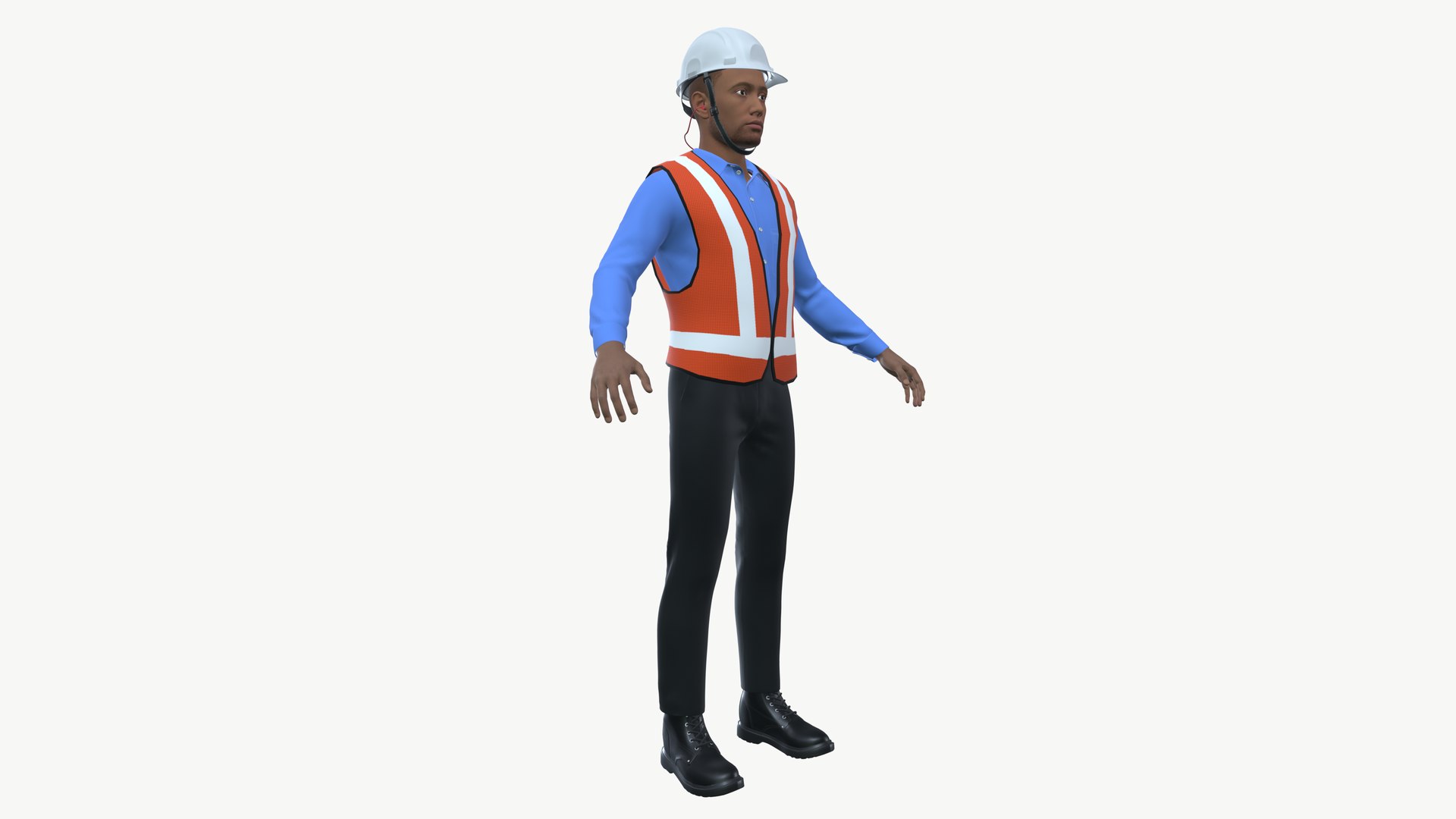 Male Character With PPE 3D Model - TurboSquid 2292456