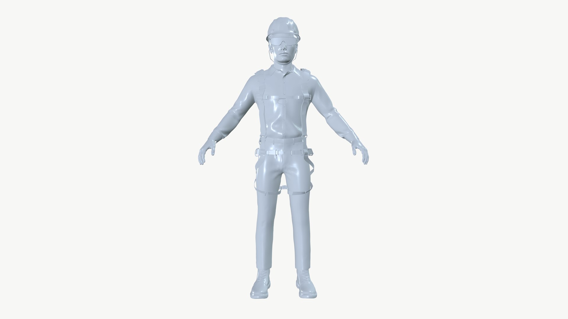 Male Character With PPE 3D Model - TurboSquid 2292456