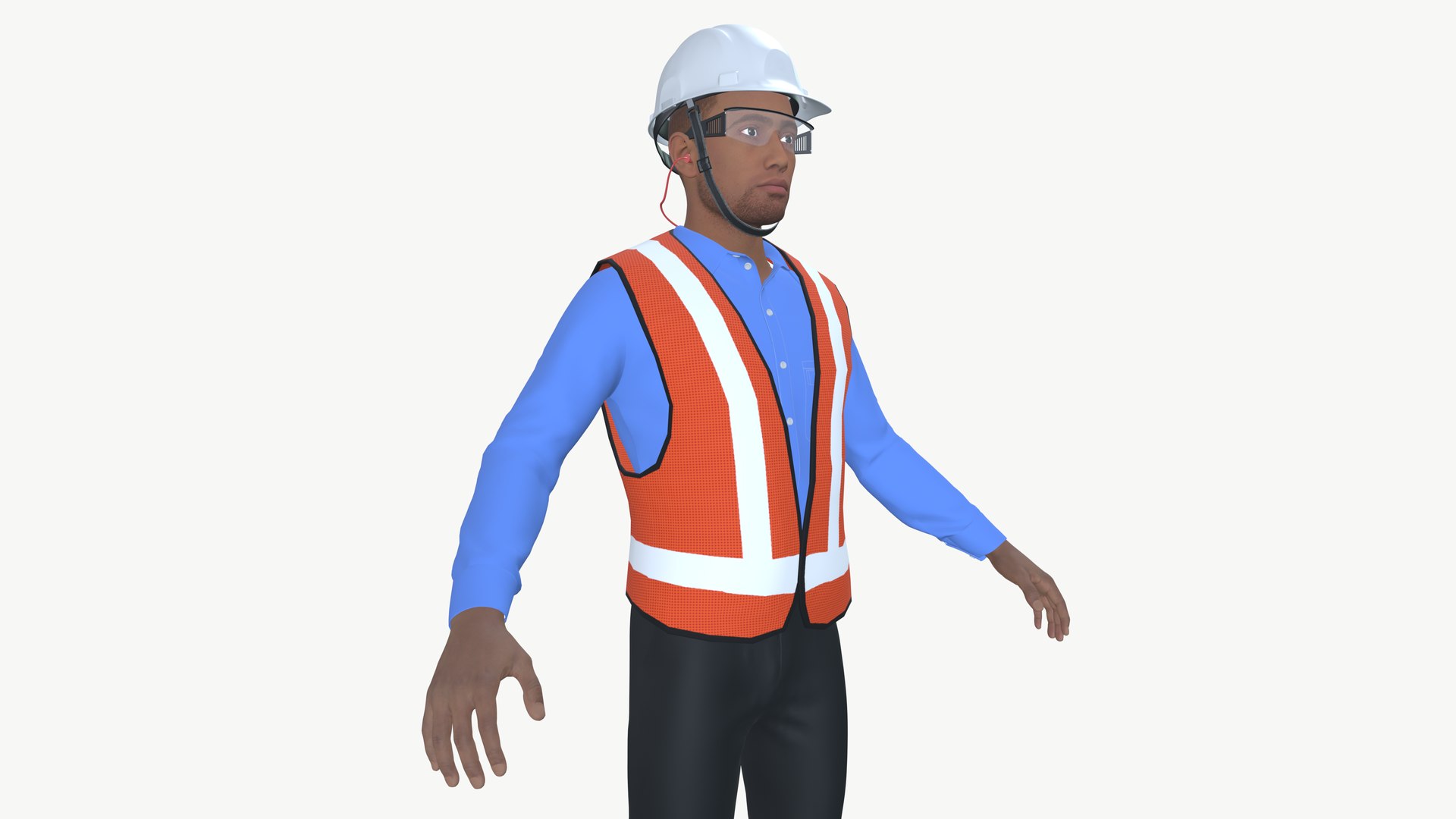 Male Character With PPE 3D Model - TurboSquid 2292456