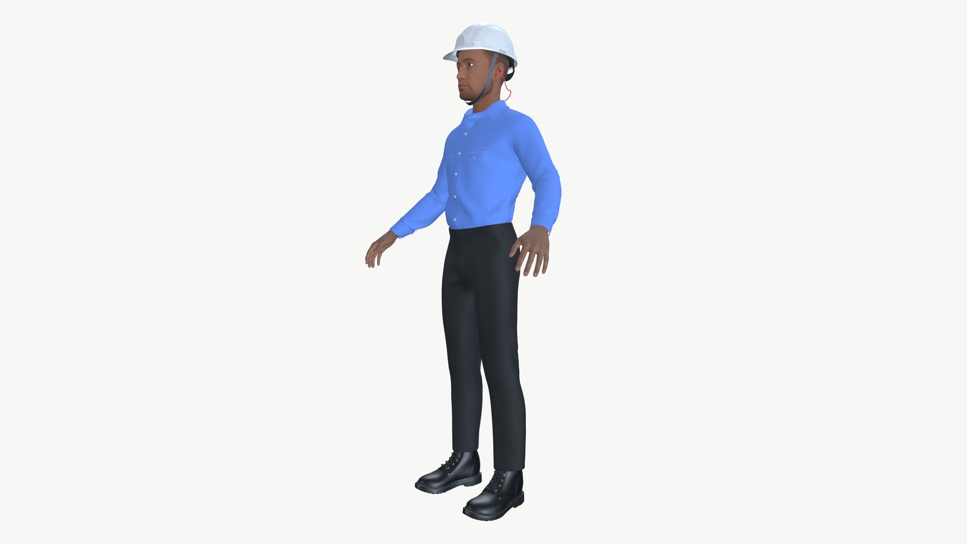 Male Character With PPE 3D Model - TurboSquid 2292456