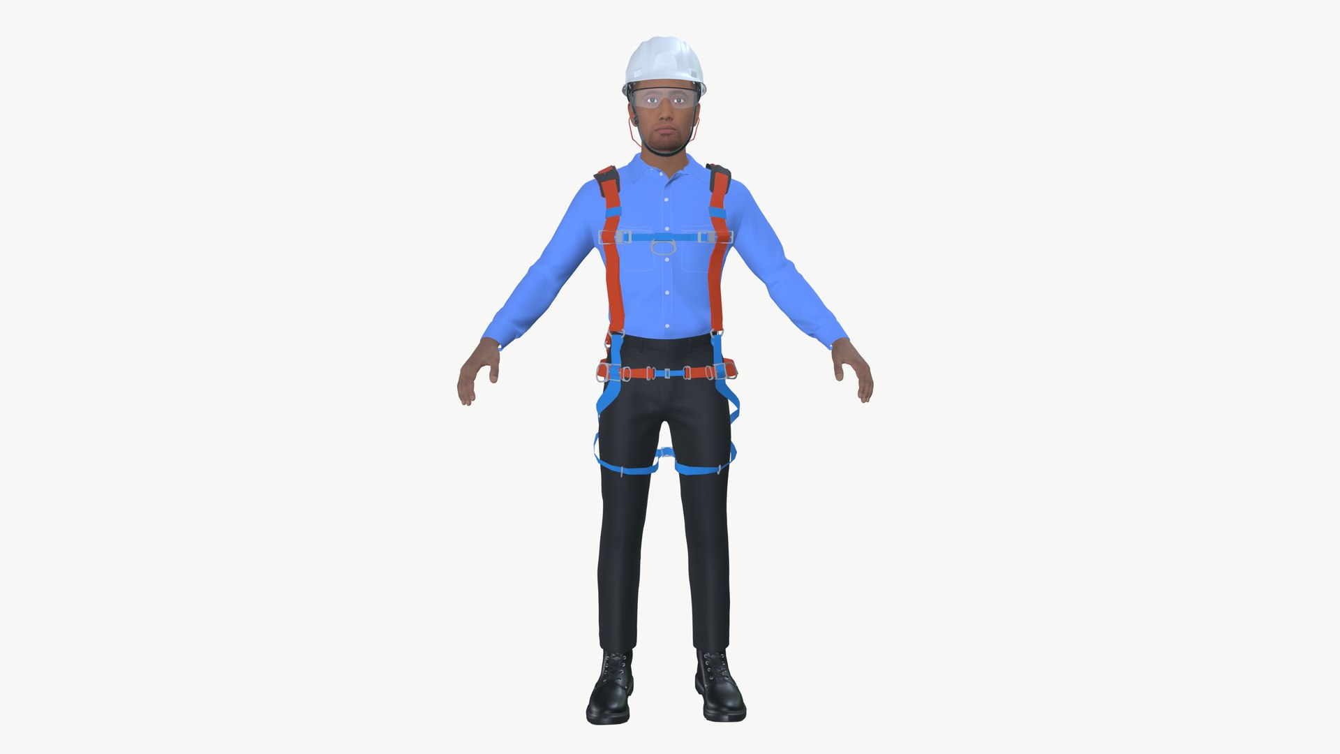 Male Character With PPE 3D Model - TurboSquid 2292456