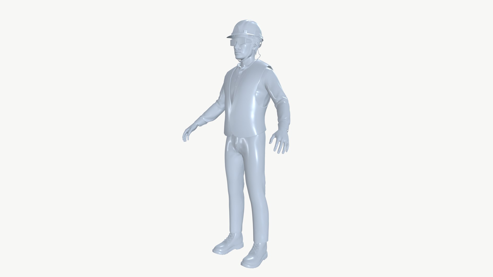 Male Character With PPE 3D Model - TurboSquid 2292456