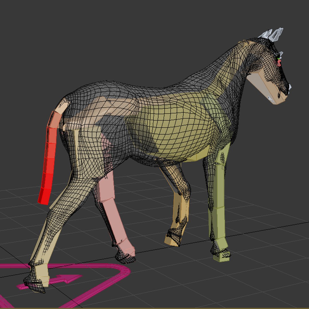maya horse animations tail