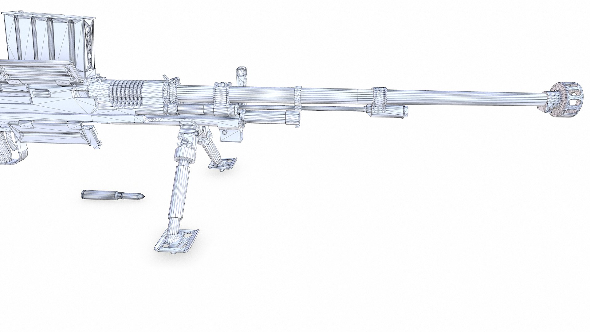 3D Type 97 Japanese Anti Tank Rifle Low-poly PBR - TurboSquid 2400568