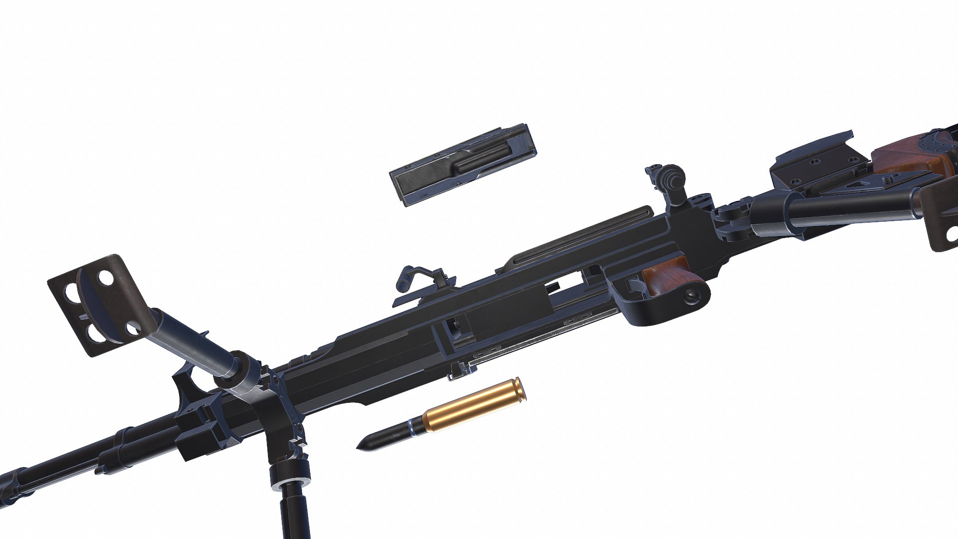 3D Type 97 Japanese Anti Tank Rifle Low-poly PBR - TurboSquid 2400568