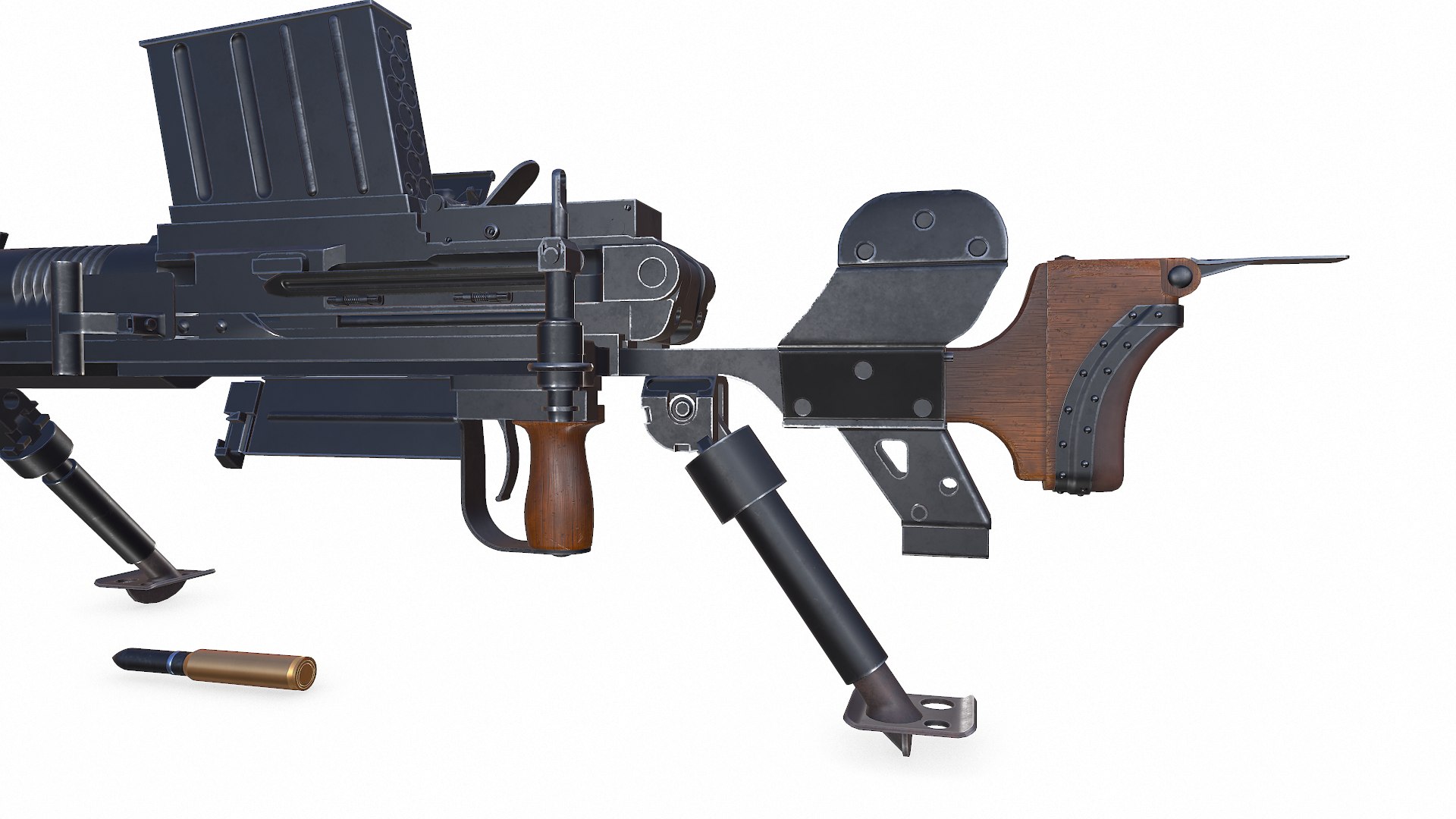 3D Type 97 Japanese Anti Tank Rifle Low-poly PBR - TurboSquid 2400568