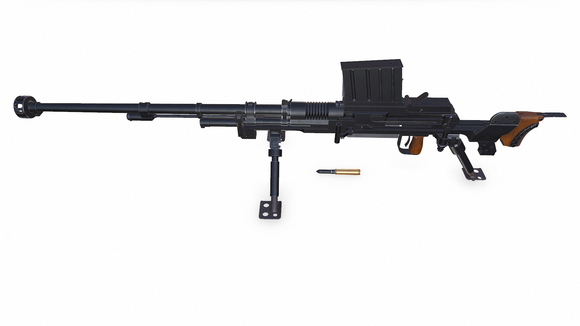 3D Type 97 Japanese Anti Tank Rifle Low-poly PBR - TurboSquid 2400568