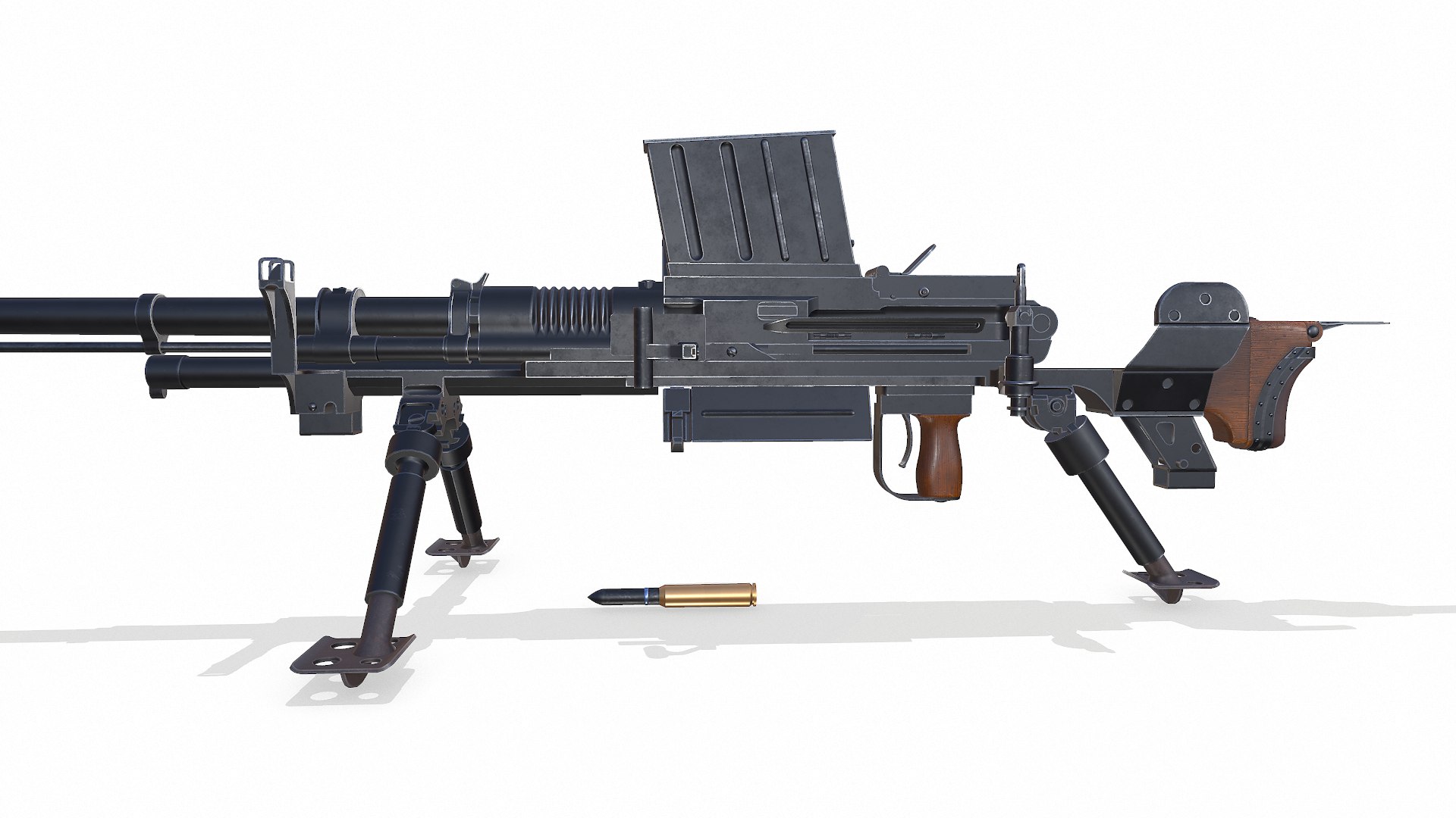 3D Type 97 Japanese Anti Tank Rifle Low-poly PBR - TurboSquid 2400568