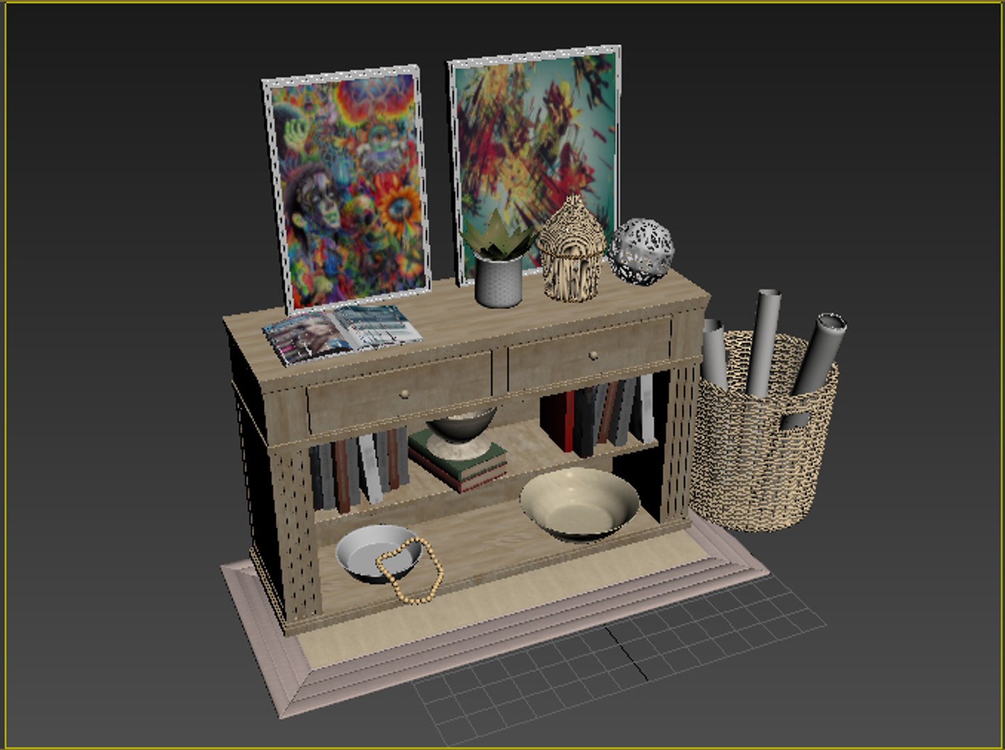 3D Livingston Console Table - TurboSquid 1197600