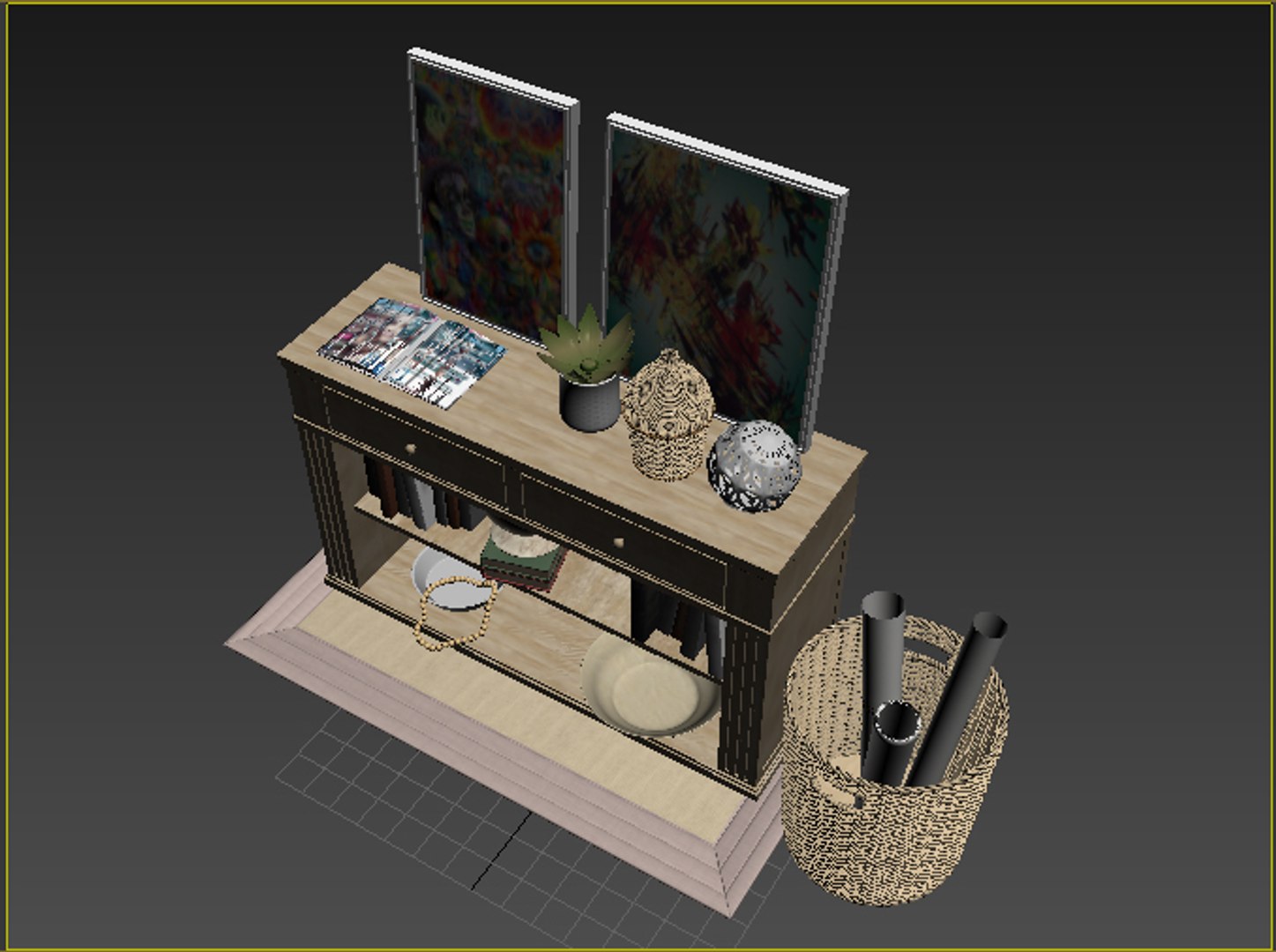 3D Livingston Console Table - TurboSquid 1197600