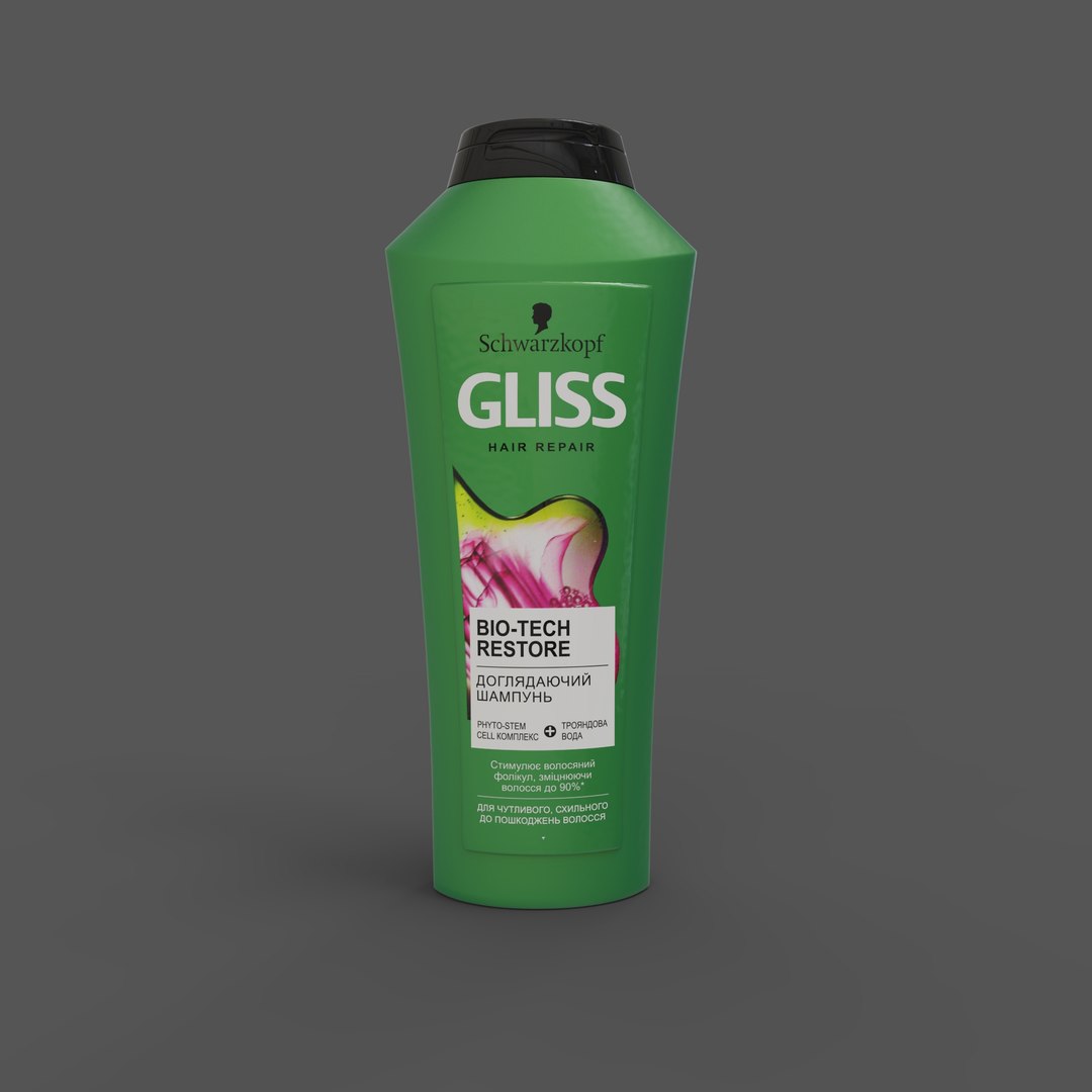 3D Shampoo Schwarzkopf Gliss Bio-Tech Restore 400ml Model - TurboSquid ...