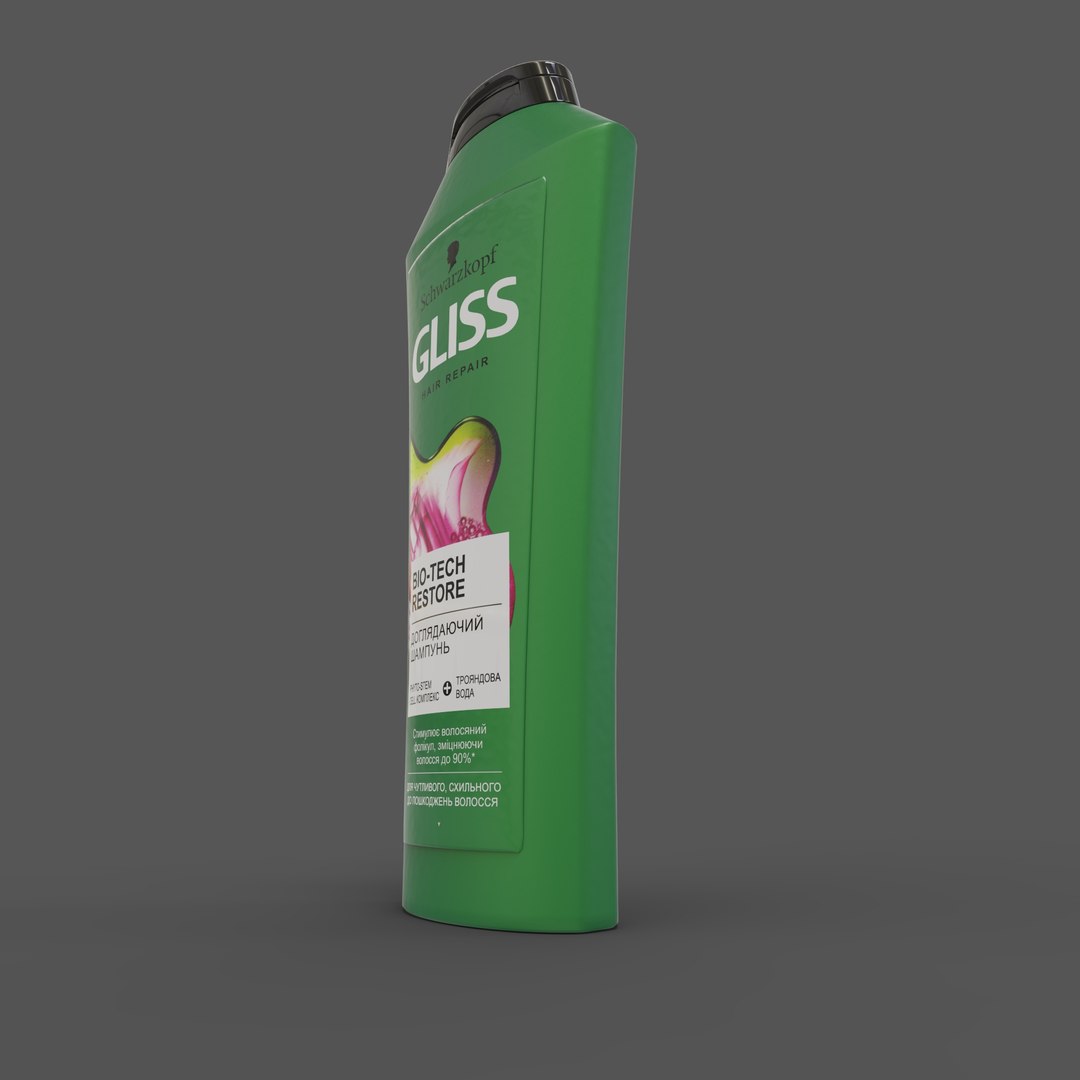 3D Shampoo Schwarzkopf Gliss Bio-Tech Restore 400ml Model - TurboSquid ...
